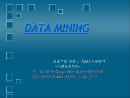 데이터마이닝 자료 분석 프로젝트-1페이지