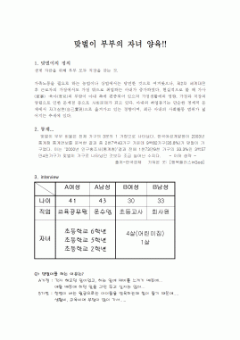 맞벌이 부부의 자녀돌봄-1페이지