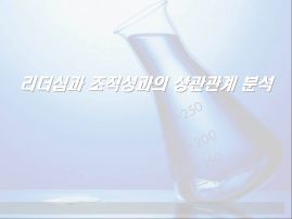 [미시경영]리더십과 조직성과의 상관관계 분석-1페이지