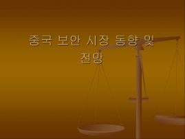 중국 보안 시장 동향 및 전망-1페이지