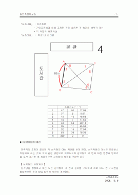 측량실습 - 간이조정법을 이용한 삼각측량-1페이지