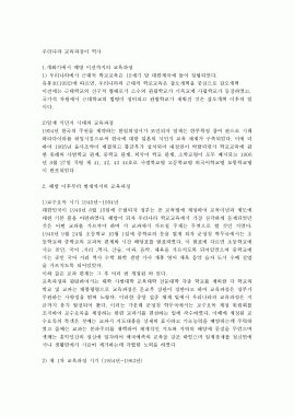 우리나라 교육과정의 역사 [사범/법학]-1페이지