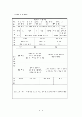 특수아 개별화 연간 교육계획-1페이지