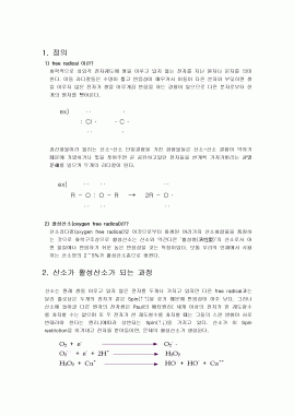 활성산소의 역활 및 영향에-1페이지