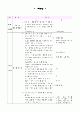 유아 일일교육계획안-1페이지