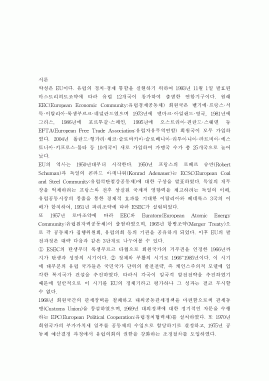 (프랑스와유럽)유럽연합의 형성에 대하여 기술하고 유럽연합을 바라보는 여러 나라의 시각-1페이지