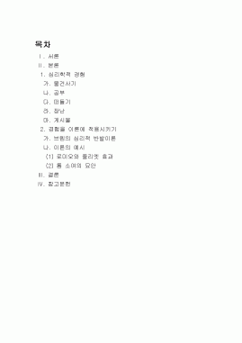 [심리이론적용]심리학-하지말라면 더 하고싶은 심리-1페이지