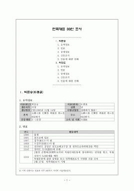 박준승과 박희도(민족대표 33인) 인물조사-1페이지