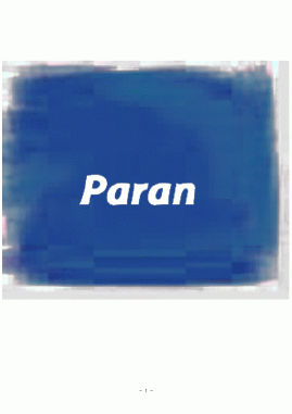 [인문과학] 파란(Paran)의 마케팅 전략 분석-1페이지