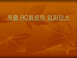 직렬 RC회로의 임피던스-1페이지