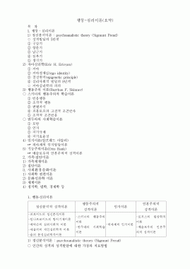 행동-심리이론(요약,서브노트)-1페이지