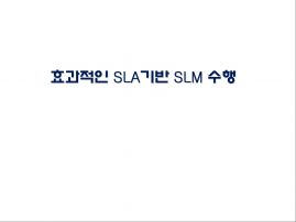 효과적인 SLA기반 서비스수준관리-1페이지