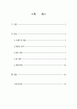 빈폴 마케팅 전략 분석-1페이지