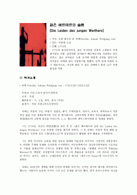 젊은 베르테르의 슬픔에 대한 핵심정리-1페이지