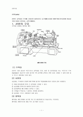 선반가공의 구조와 종류-1페이지