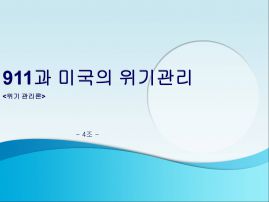 [사회과학] 911과 미국의 위기관리-1페이지