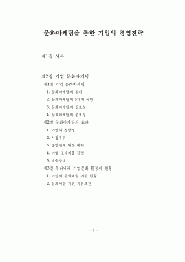 문화마케팅을 통한 기업의 경영전략-1페이지