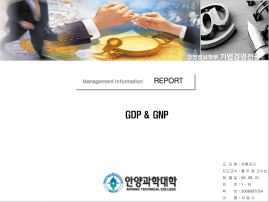 국내총생산(GDP Gross Domestic Product) 국민총생산(GNP Gross National Product)-1페이지