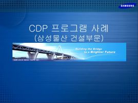 [경영학] 삼성물산 건설부문 CDP 프로그램 사례-1페이지