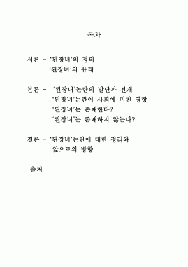 [사회과학] 사회문화-된장녀 논란에 대하여-1페이지