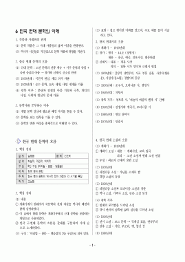 [과외]중학 국어 3-1학기 기말 6단원 한국 현대문학의 이해 예상문제-1페이지