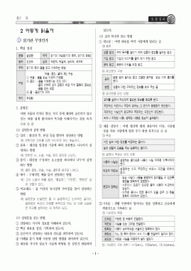 [과외]중학 국어 2-1학기 중간 2단원 어떻게 읽을까 예상문제(교사용)-1페이지