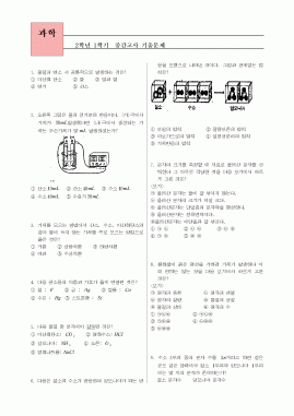 [과외]중학 과학 2-1학기 중간 예상문제 06-1페이지