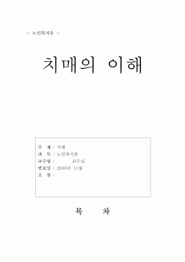 치매노인의 정책적 대안 및 과제와 해결방안 제시-1페이지