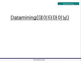 데이터마이닝 기법-1페이지