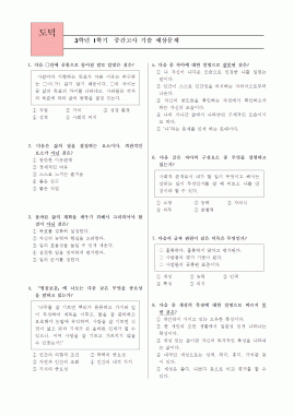 [과외]중학 도덕 3-1학기 중간 예상문제 15-1페이지