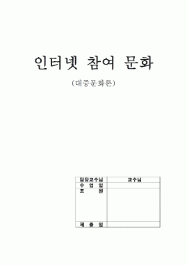 인터넷 참여 문화-1페이지