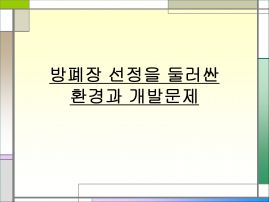 방폐장 선정을 둘러싼 환경과 개발문제-1페이지