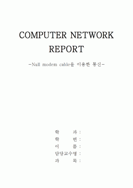 null modem 케이블을 이용한 통신 실습 과정 및 결과 분석-1페이지