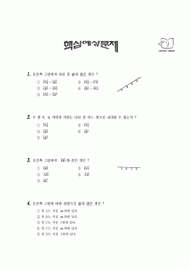 [과외]중학 수학 중1-2중간 2평면도형(핵심예상)-1페이지