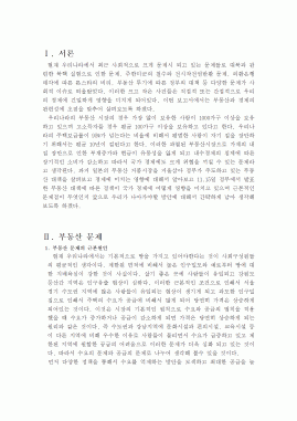 부동산대책과 경제에 미치는 영향-1페이지