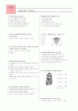 [과외]중학 미술 3-1학기 중간 예상문제 04-1페이지