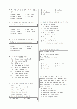 [과외]중학 영어 1-1기말 출판사공통 예상 문제 14-1페이지