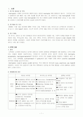 viral meningitis   바이러스성 뇌막염-1페이지