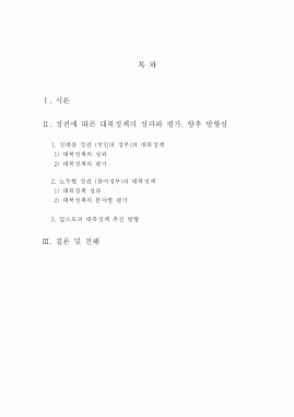 정권별 대북정책 방향에 대한 고찰-1페이지