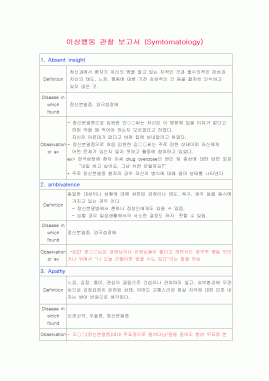 정신 간호학 이상행동-1페이지