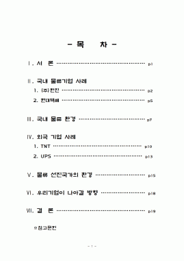 우리나라 물류기업이 나아갈 길-1페이지