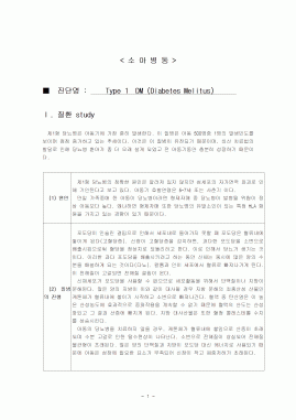 소아당뇨(type1 DM) case study-1페이지