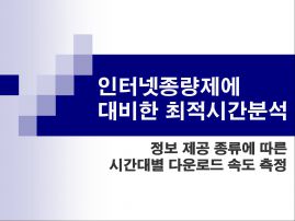 인터넷종량제에 대비한 최적시간분석-1페이지