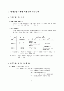 국제금융시장과 기업자금 조달수단-1페이지