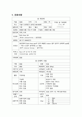 TKR환자 (골관절염) OS케이스 스터디-1페이지