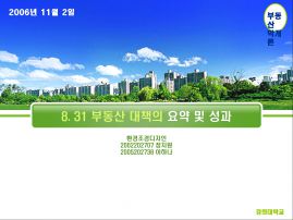 8.31부동산 대책의 요약 및 성과-1페이지