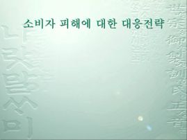 소비자 피해에 대한 대응전략-1페이지