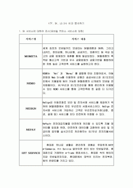 KTF, SK, LG의 이동통신 비교 분석-1페이지