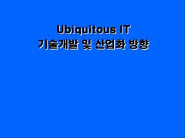 Ubiquitous IT 기술개발 및 산업화 방향-1페이지