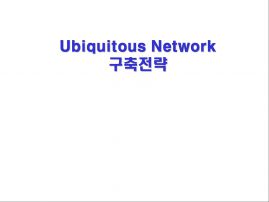 Ubiquitous Network 구축전략-1페이지